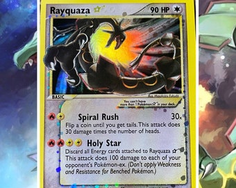 Rayquaza Gold Star - Etsy