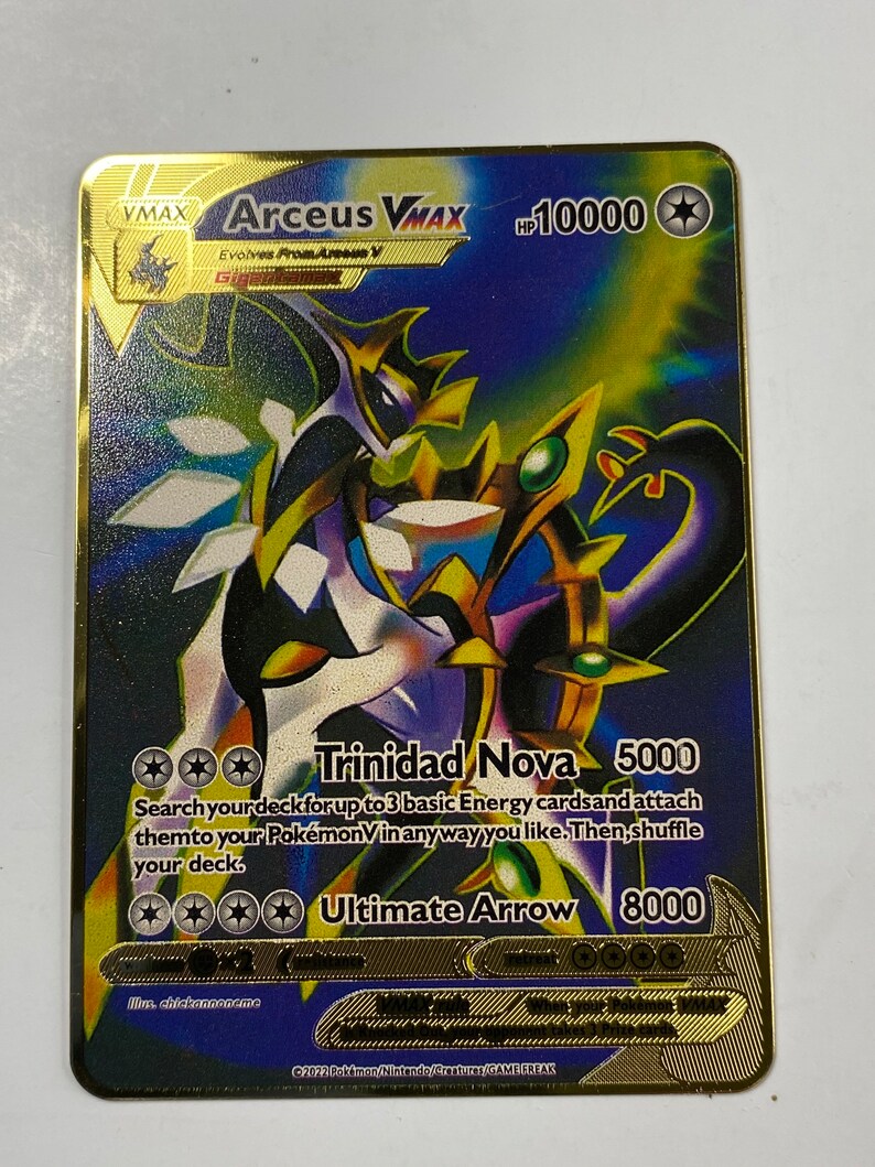 Arceus VMAX Gold Metal Pokémon Collection Piece Card - Etsy