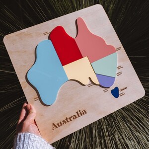 Australia Map Timber Childrens Puzzle - Etsy