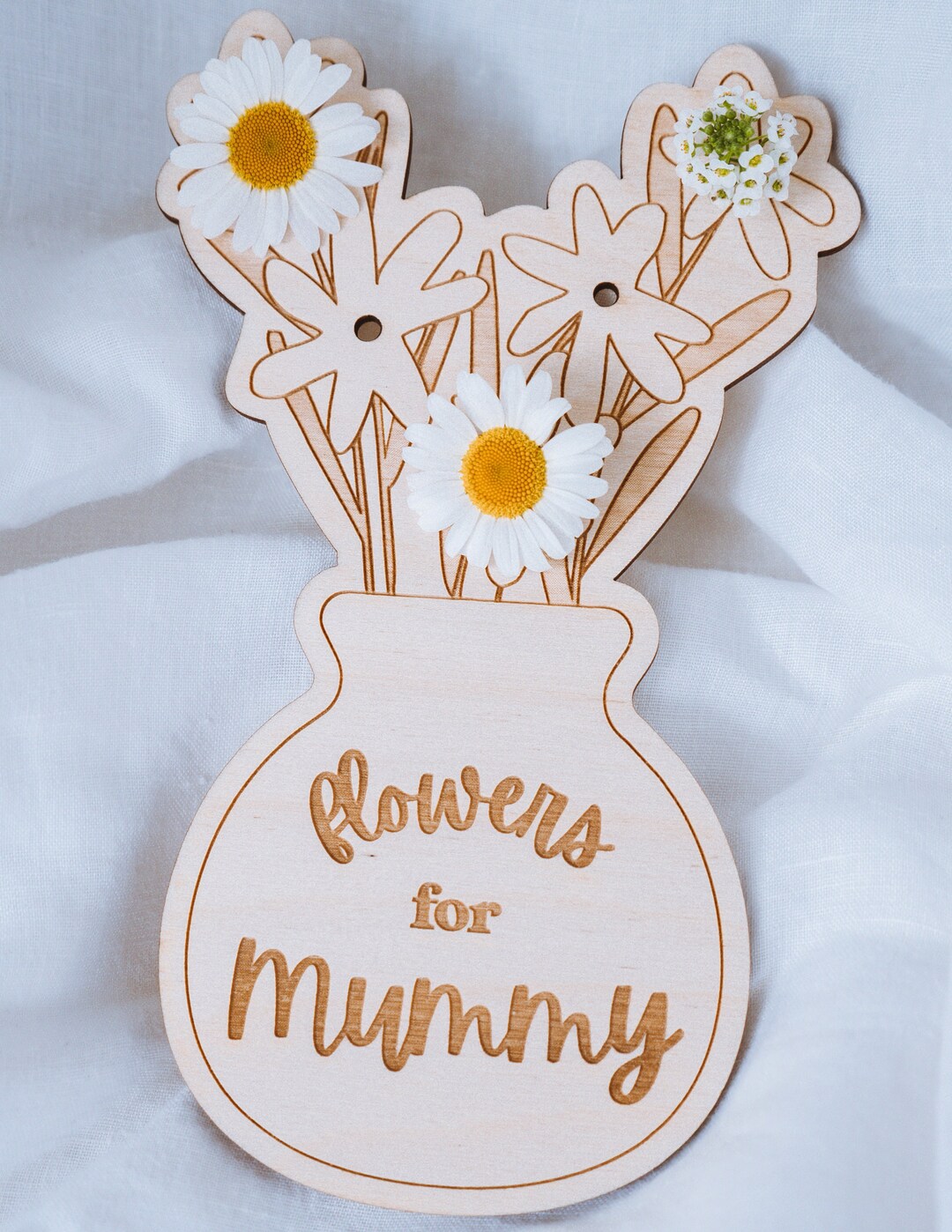 Personalised Timber Flower Vase Holder Magnet || Mothers Day Gift - Etsy