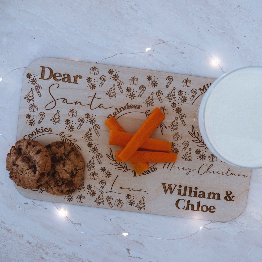 Personalised Timber Santa Snack Board || Christmas Eve - Etsy