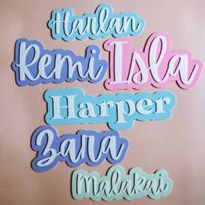 Personalised Layered Name Sign || Kids Room || Play Room || Wall Decor ...