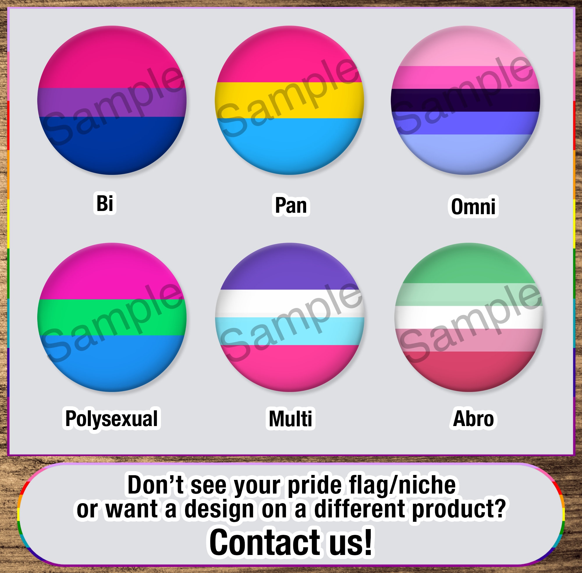 Multi Attraction Pride Flags: Bisexual, Pansexual, Omnisexual ...