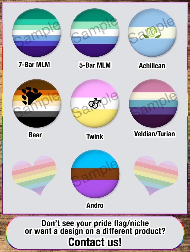 Masc Attraction Pride Flags: Gay, MLM, Bear, Twink, Achillean, Veldian ...