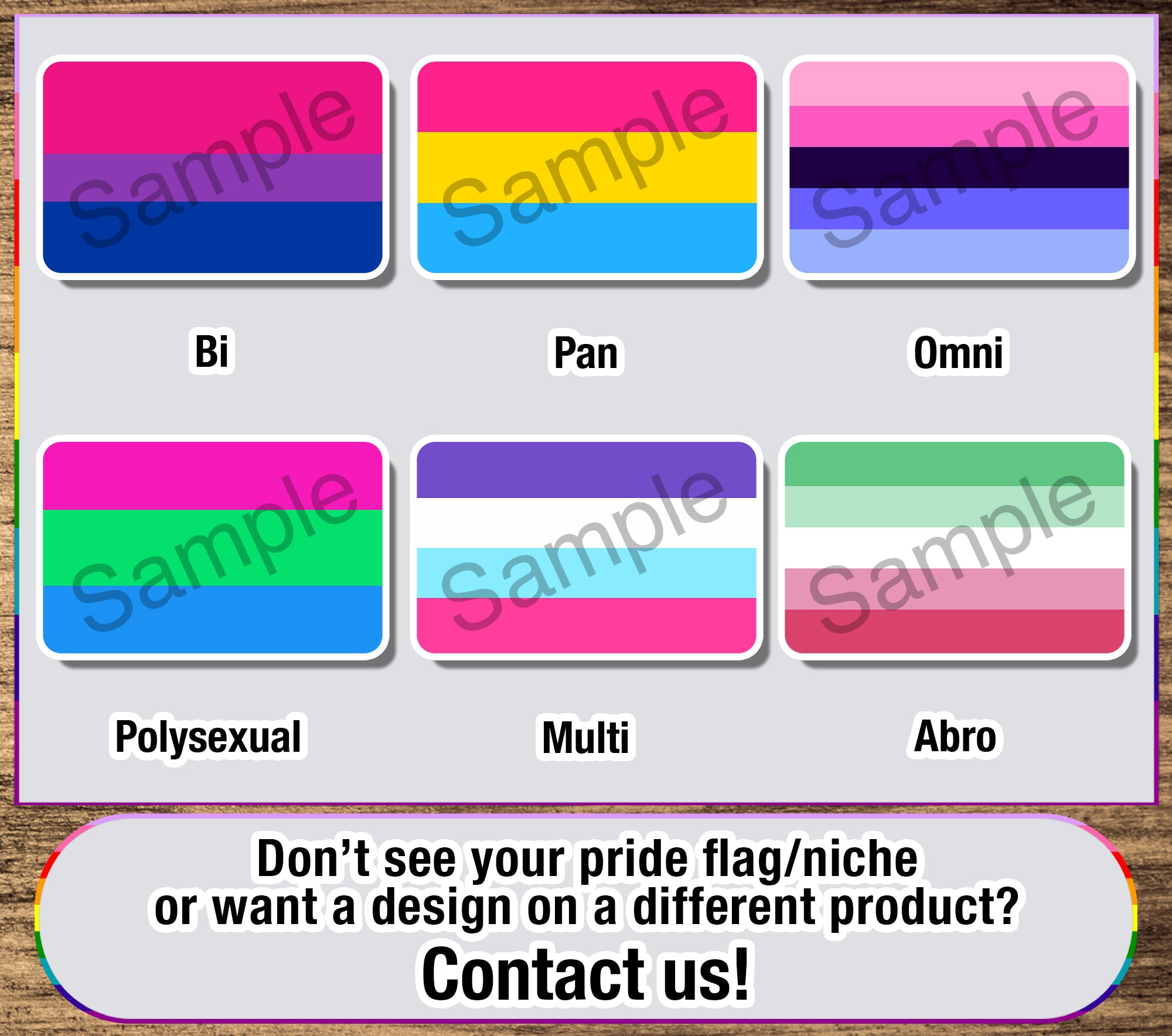 Multi Attraction Pride Flags: Bisexual, Pansexual, Omnisexual ...