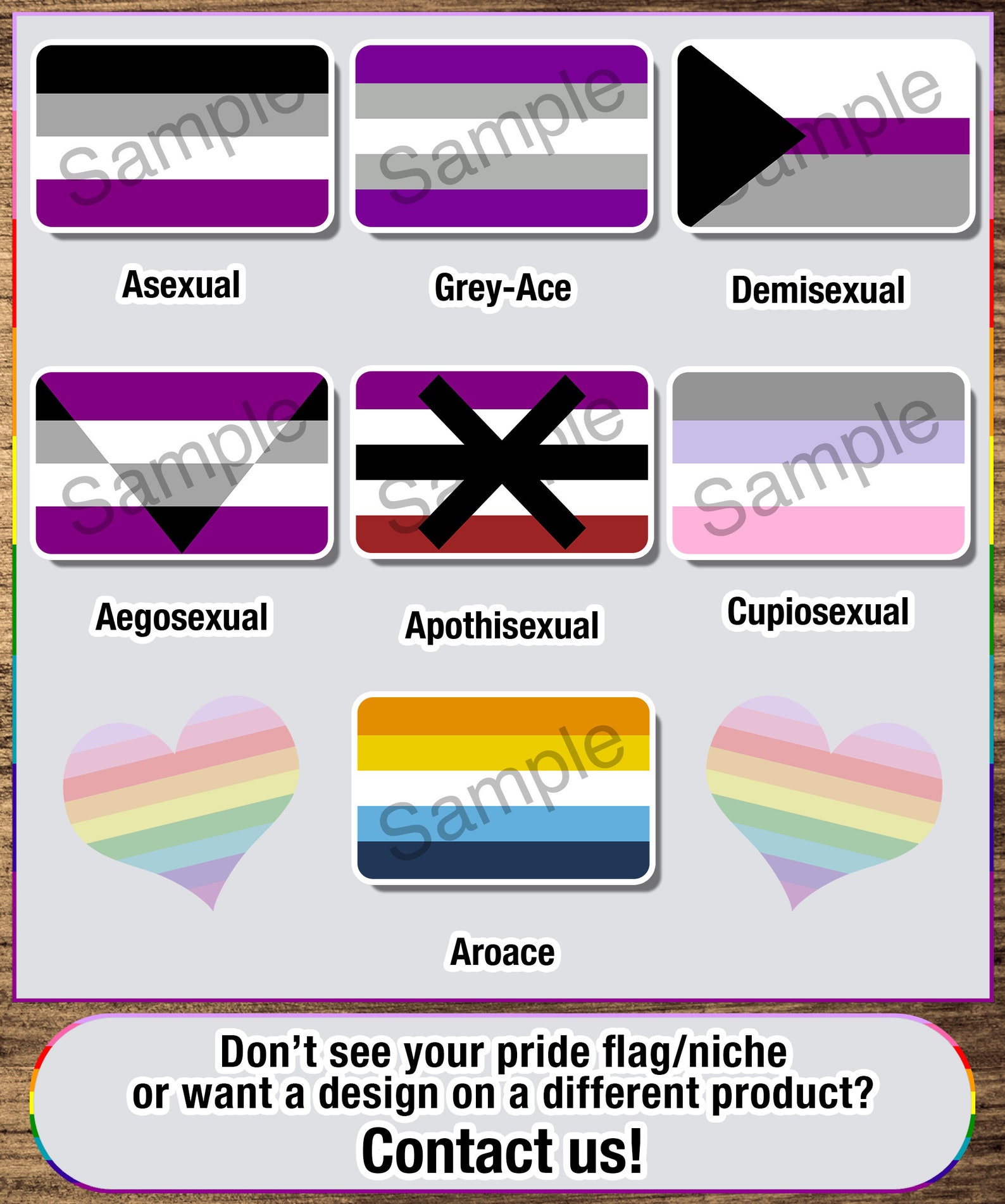Ace Spectrum Pride Flags: Asexual, Grey-ace, Demisexual, Ageo, Apothi ...