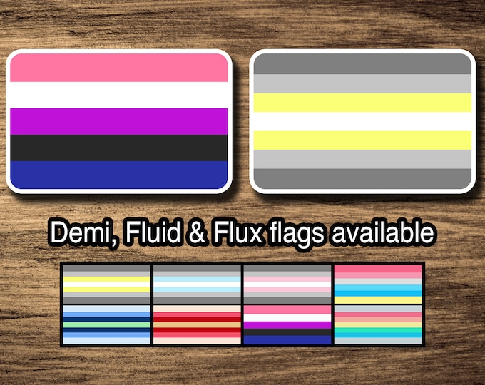 Genderfluid Ribbon Pin — Nonbinary Genderflux Genderqueer Pride Badge ...