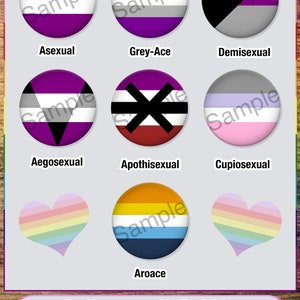 Ace Spectrum Pride Flags: Asexual, Grey-ace, Demisexual, Ageo, Apothi ...