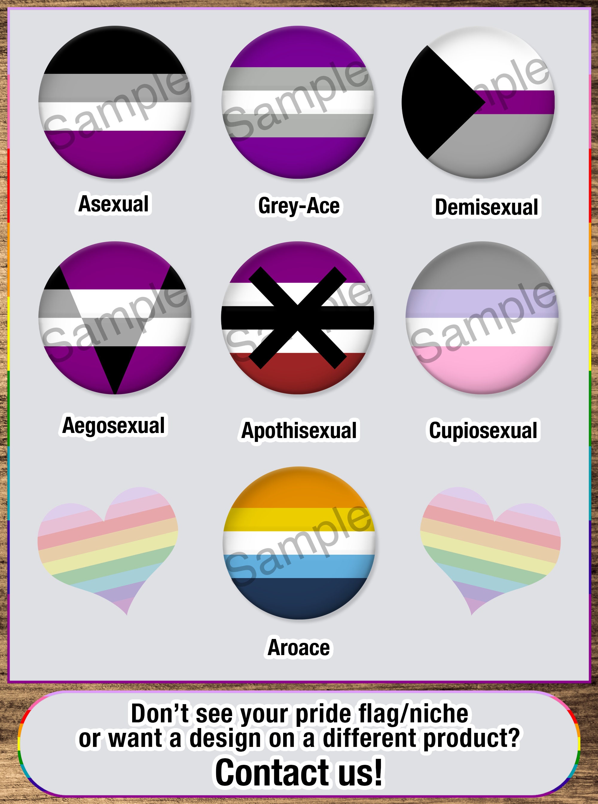 Ace Spectrum Pride Flags: Asexual, Grey-ace, Demisexual, Ageo, Apothi ...