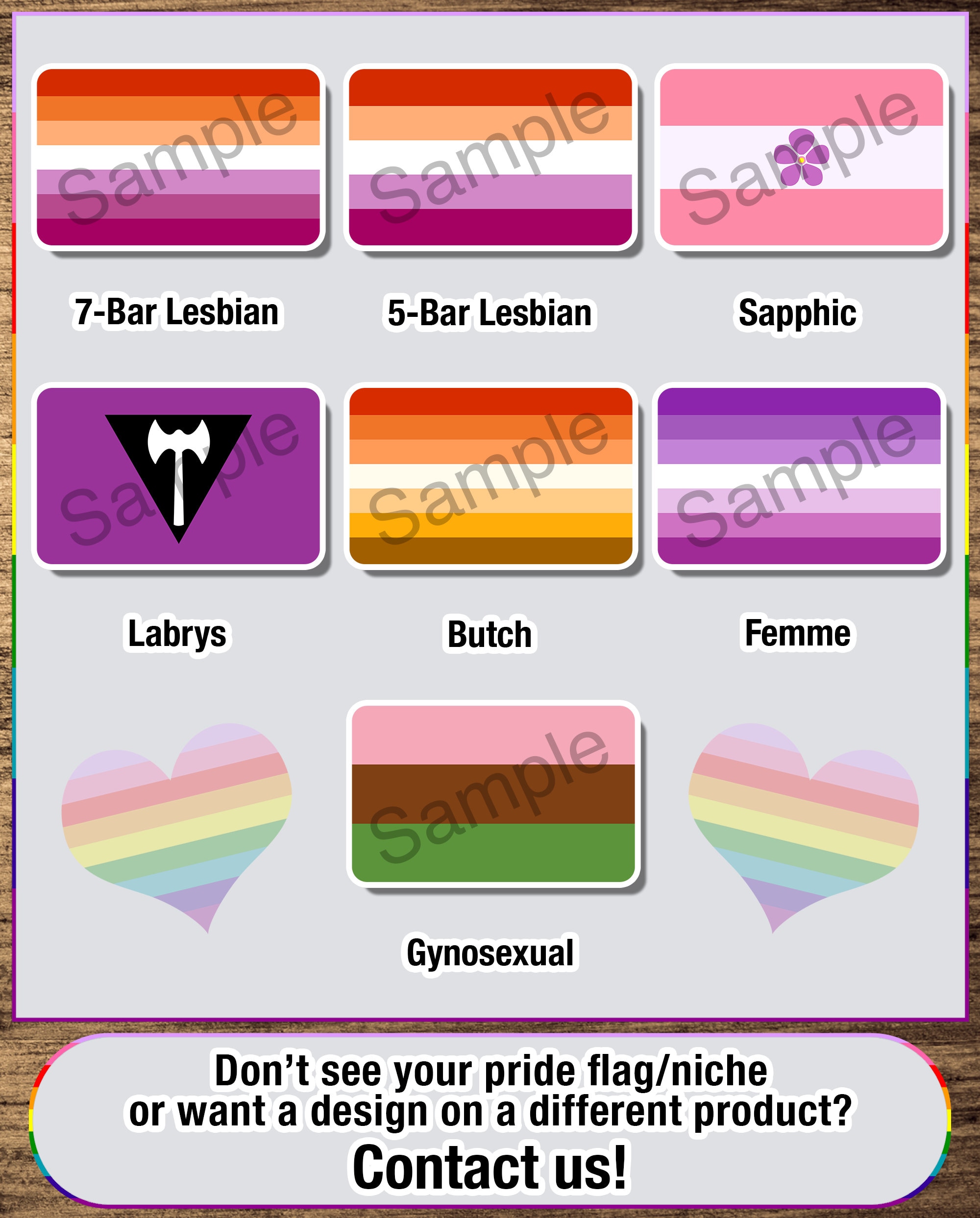 Fem Attraction Pride: Sunset Lesbian, Sapphic, Labrys, Butch, Femme ...