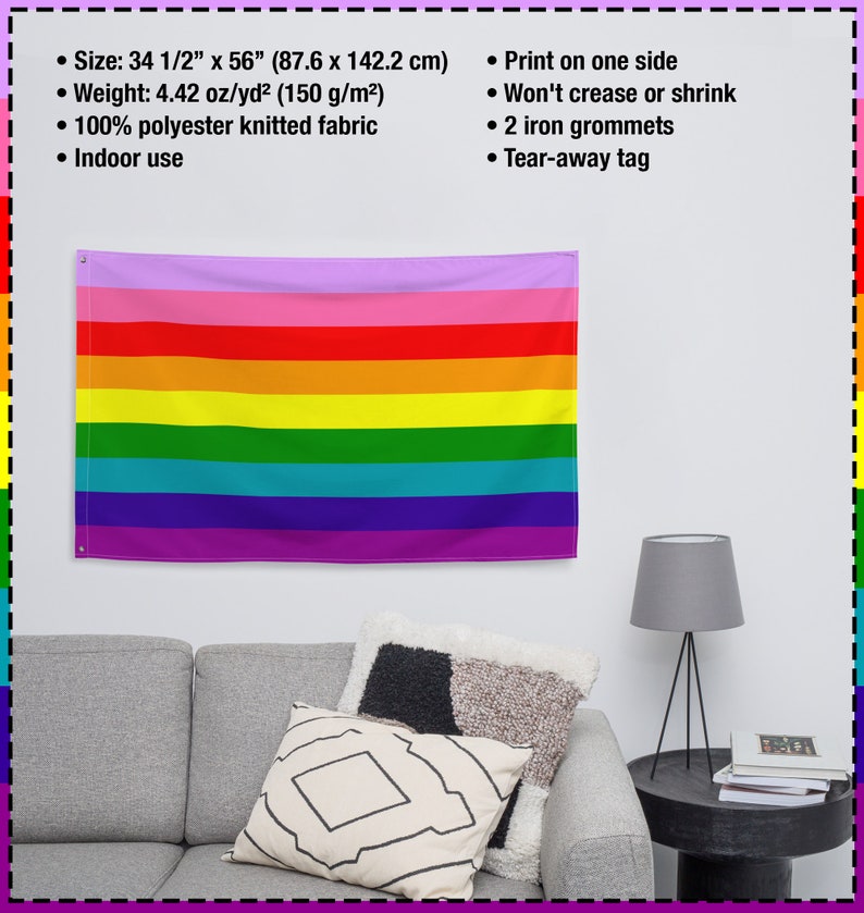 Fem Attraction Pride Flags: Sunset Lesbian Sapphic Labrys - Etsy Australia