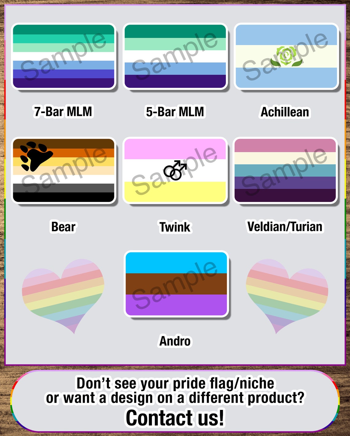 Masc Attraction Pride Flags: Gay, MLM, Bear, Twink, Achillean, Veldian ...