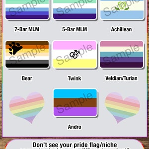 Masc Attraction Pride Flags: Gay, MLM, Bear, Twink, Achillean, Veldian ...