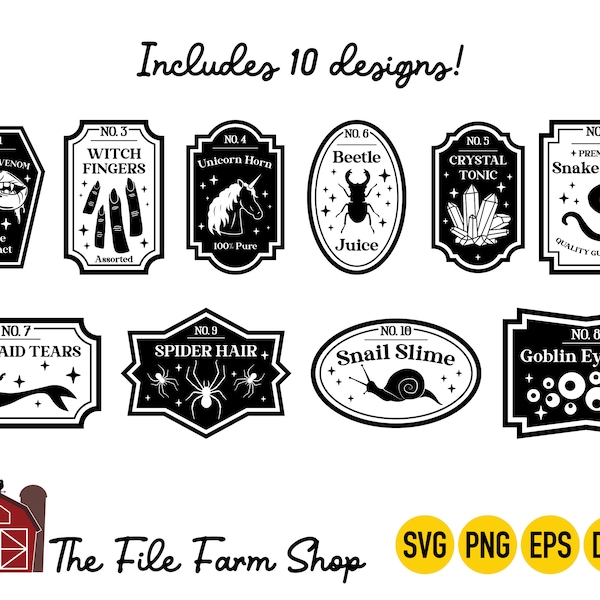 Potion Labels - Etsy