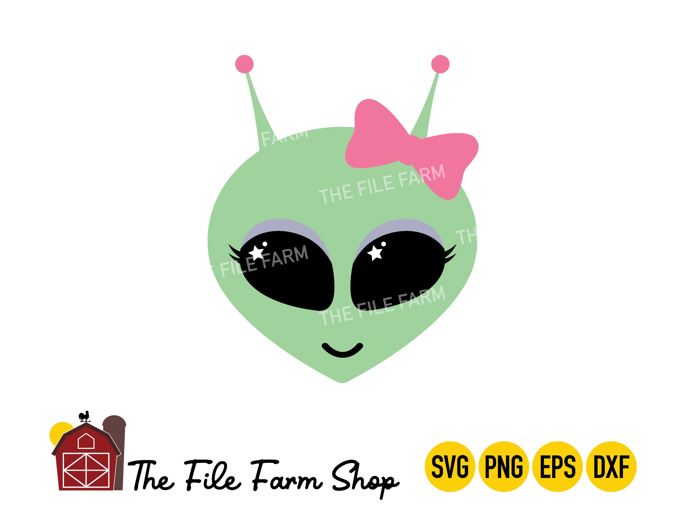 Alien SVG, Alien Girl Svg, Lady Alien Svg, Alien Clipart,alien Face Svg ...