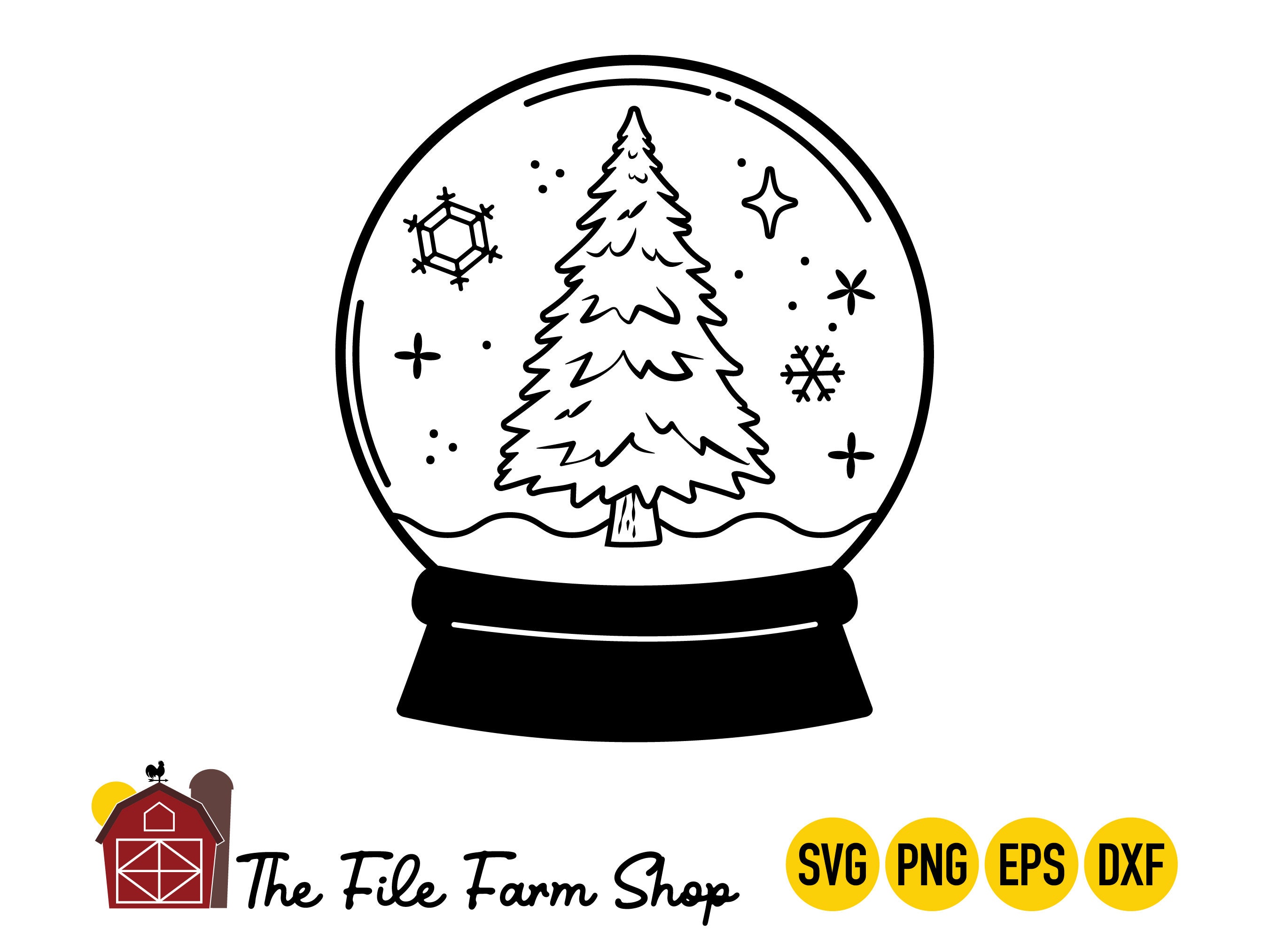 Snow Globe SVG, Christmas Snow Globe Svg, Christmas Tree Svg, Christmas ...