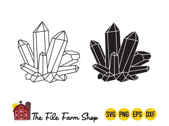 Crystal Svg Crystal Clipart Gems Svg Geology Svg Crystal - Etsy