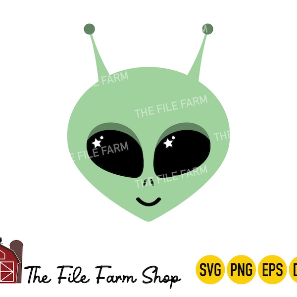 Alien Head Svg - Etsy