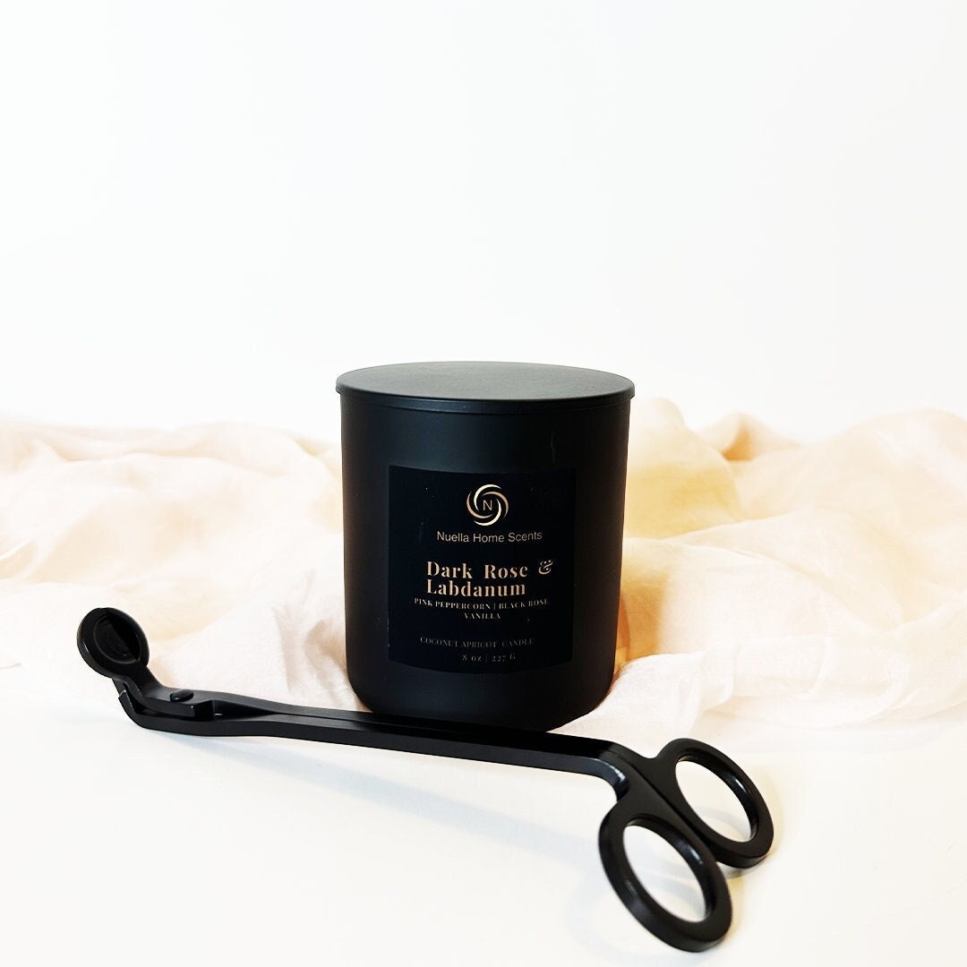 Dark Rose + Labdanum Scented 8oz Candle | Coconut Apricot Wax| the ...