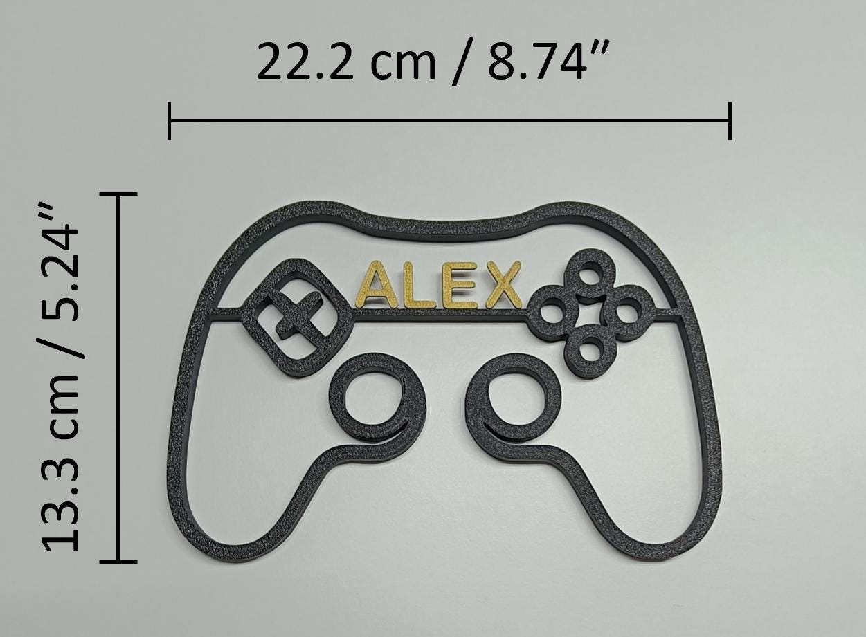 Customizable Controller Line Art Figure Gaming Decoration Gift - Etsy