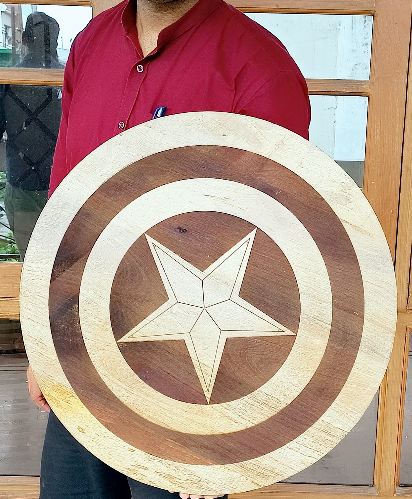 Captain America Shield Marvel Replica Wooden Shield - Etsy