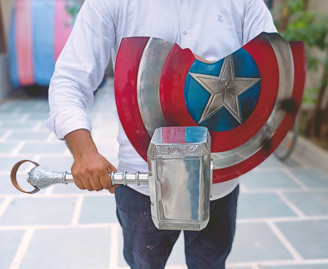 Captain America Damage Soldier Shield Movie Prop Replica, With Thor ...