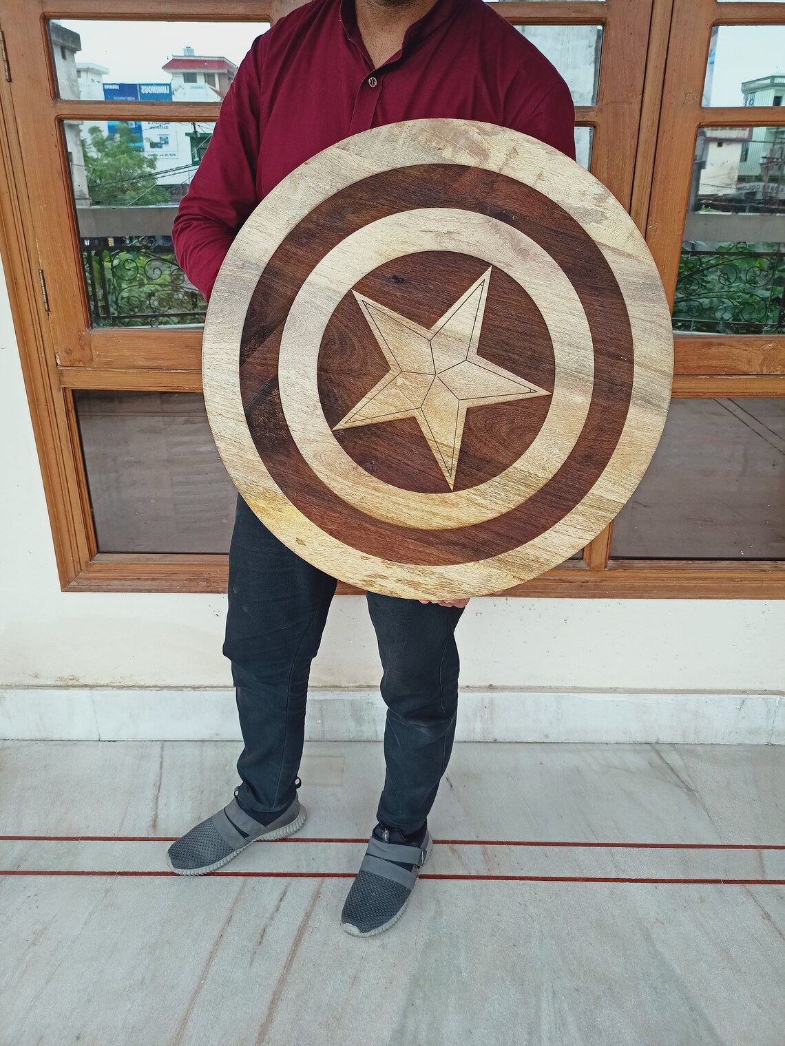 Captain America Shield Marvel Replica Wooden Shield - Etsy