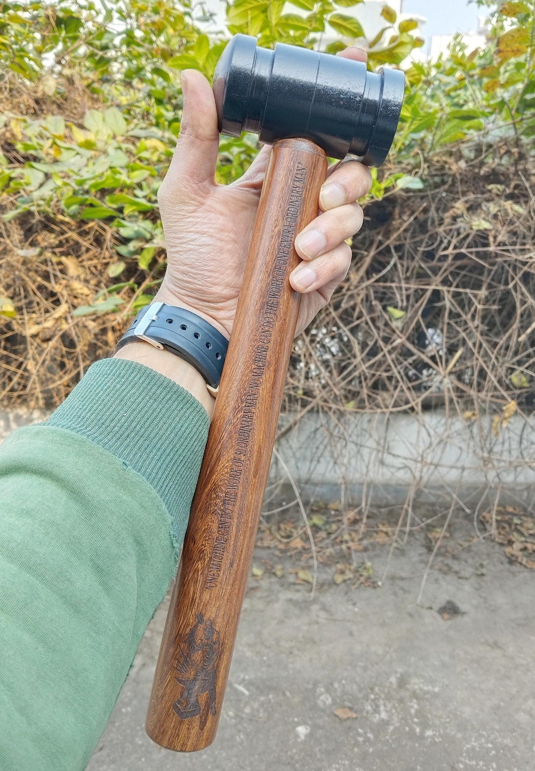 Blacksmith Wooden Hammer - Custom Engraved Forging Tool | Personalized ...