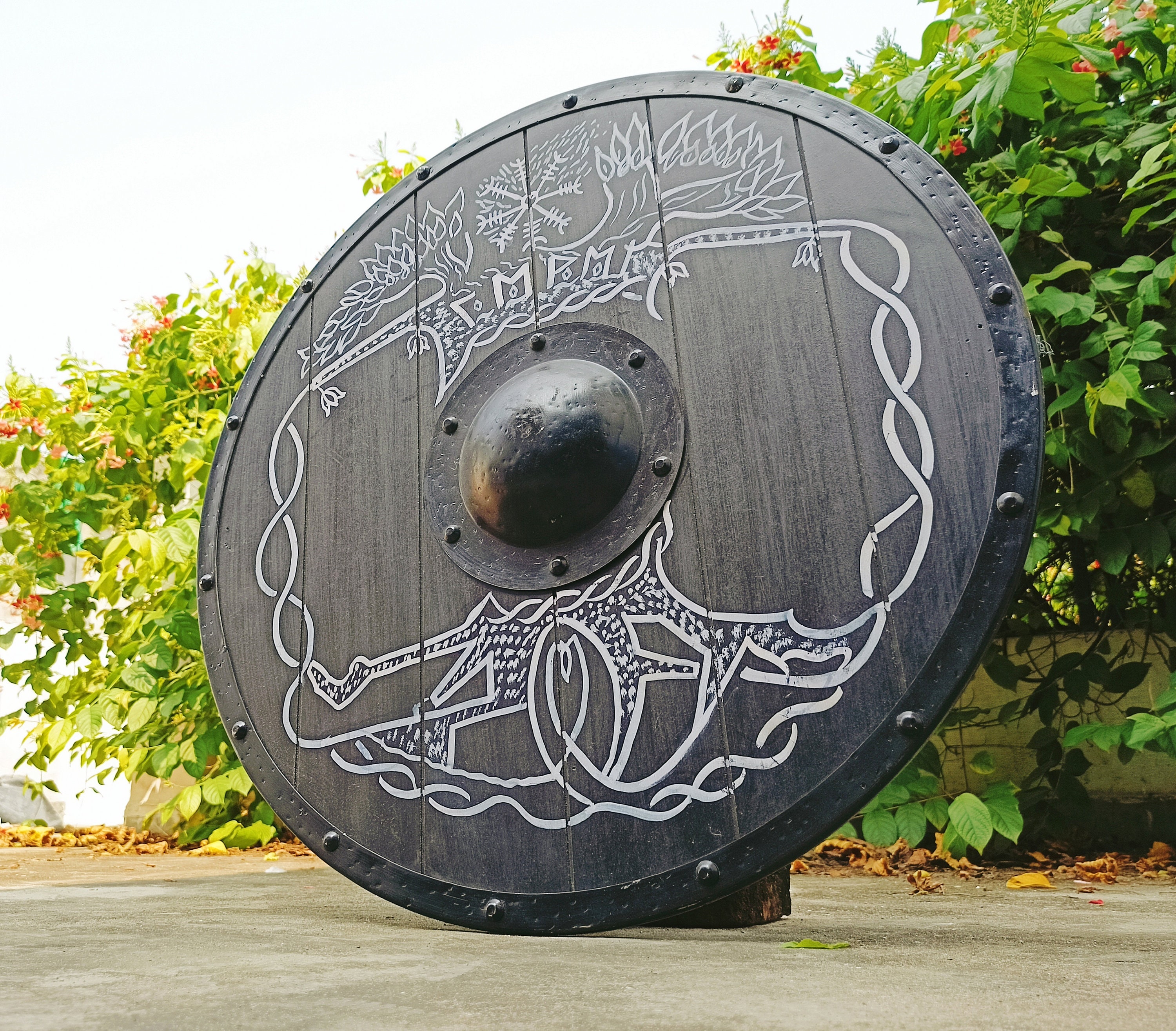 Tree of Life Viking Shield: Yggdrasil Wooden Viking Armor - Etsy