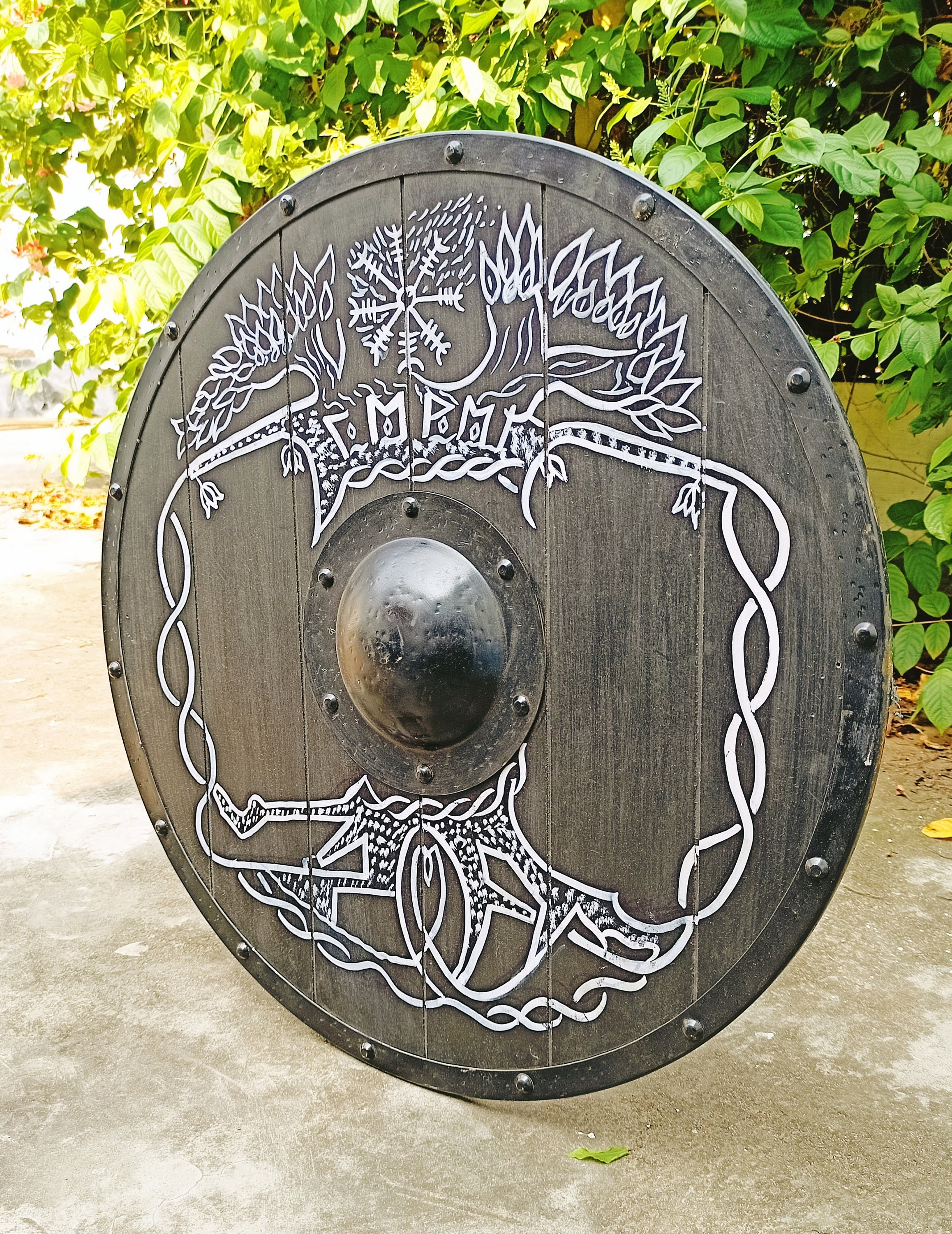 Tree of Life Viking Shield: Yggdrasil Wooden Viking Armor - Etsy