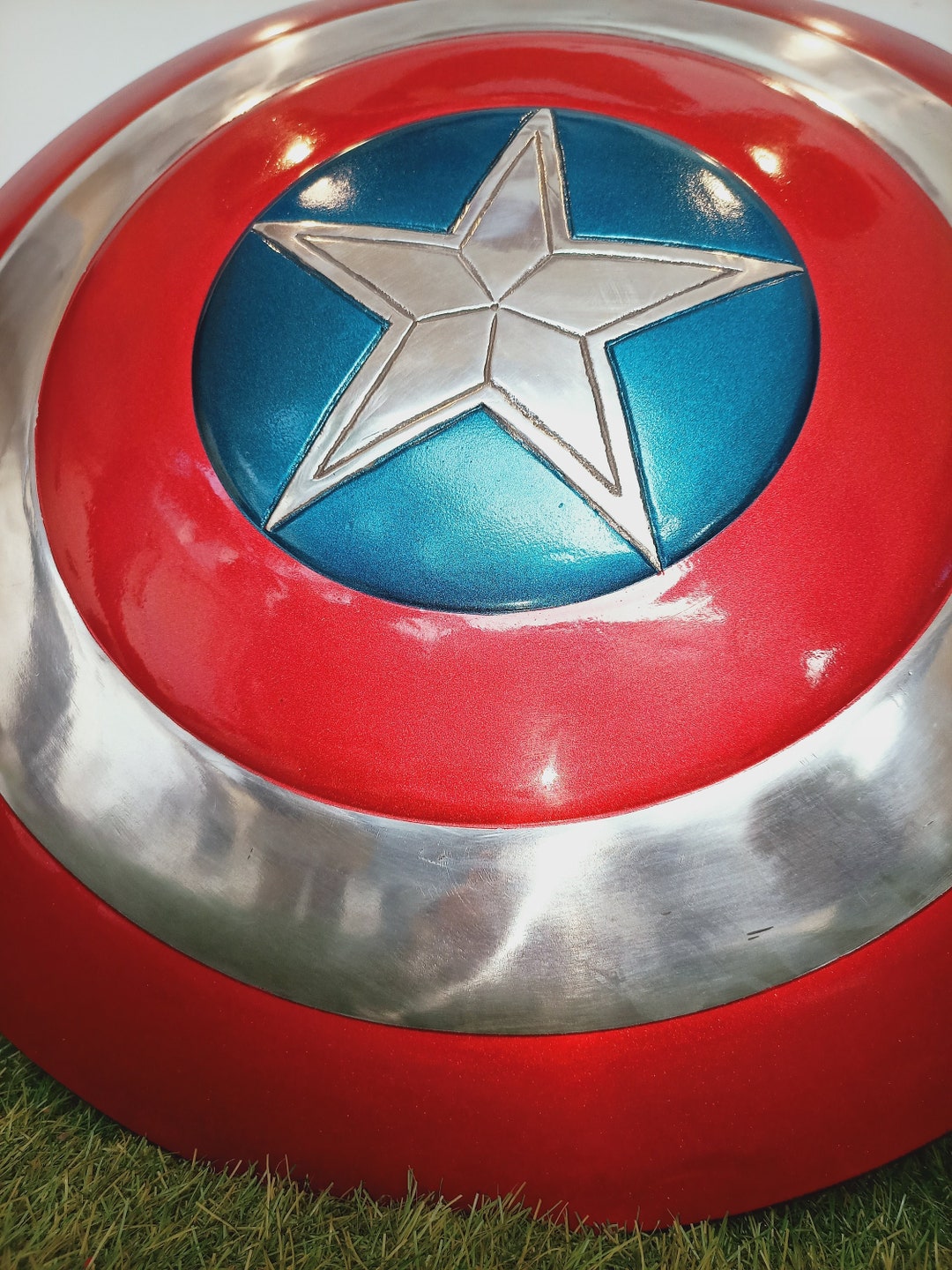 Captain America Solid Metal Shield Original Battle Ground Shield Heavy ...