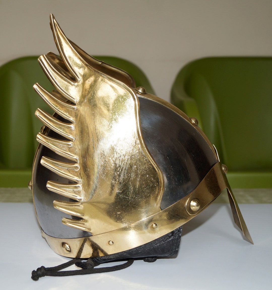Winged Valkyrie Helmet: Handmade Steel, Leather & Iron - Etsy