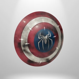 Spiderman Shield Battle Damage Ultimate Peter Parker Costume Cosplay ...