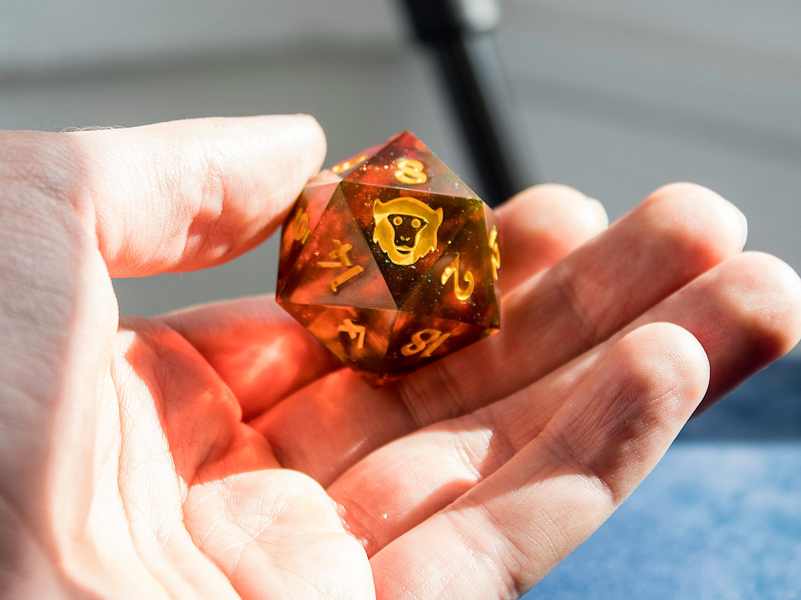 Dark Amber | Giant 40mm D20 | Unique & Handmade Swiss Quality - Etsy