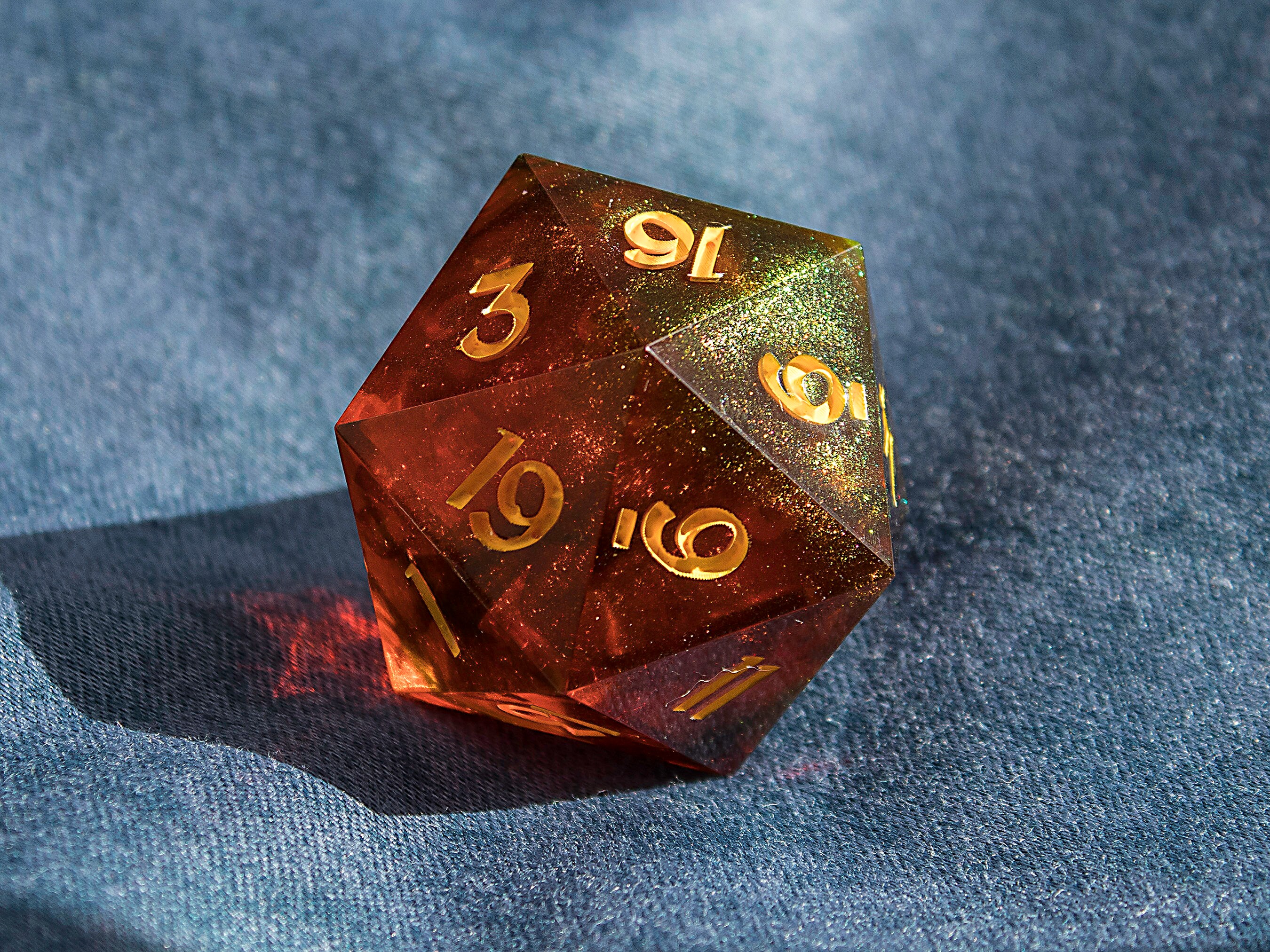 Dark Amber | Giant 40mm D20 | Unique & Handmade Swiss Quality - Etsy