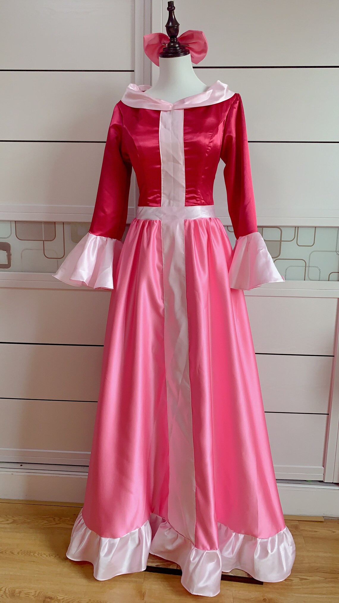 Inspired Red Belle Dress Cosplay Costume With Red Cape - Etsy