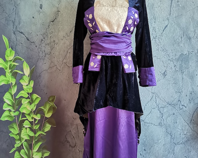 Inspired Titanic Rose Jump Dress Kate Cosplay Costume Blue Velvet ...