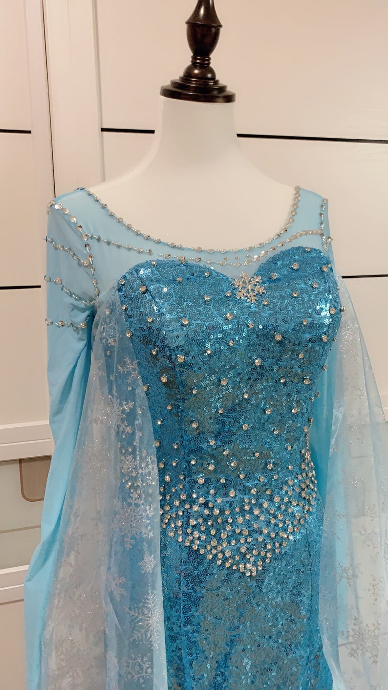 Inspired Classical Elsa Dress Blue Elsa Cosplay Costume - Etsy