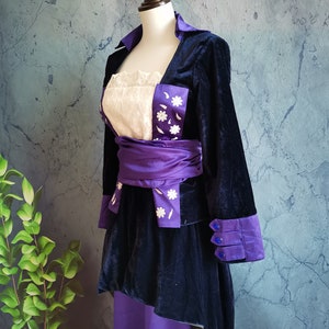 Inspired Titanic Rose Jump Dress Kate Cosplay Costume Blue Velvet ...