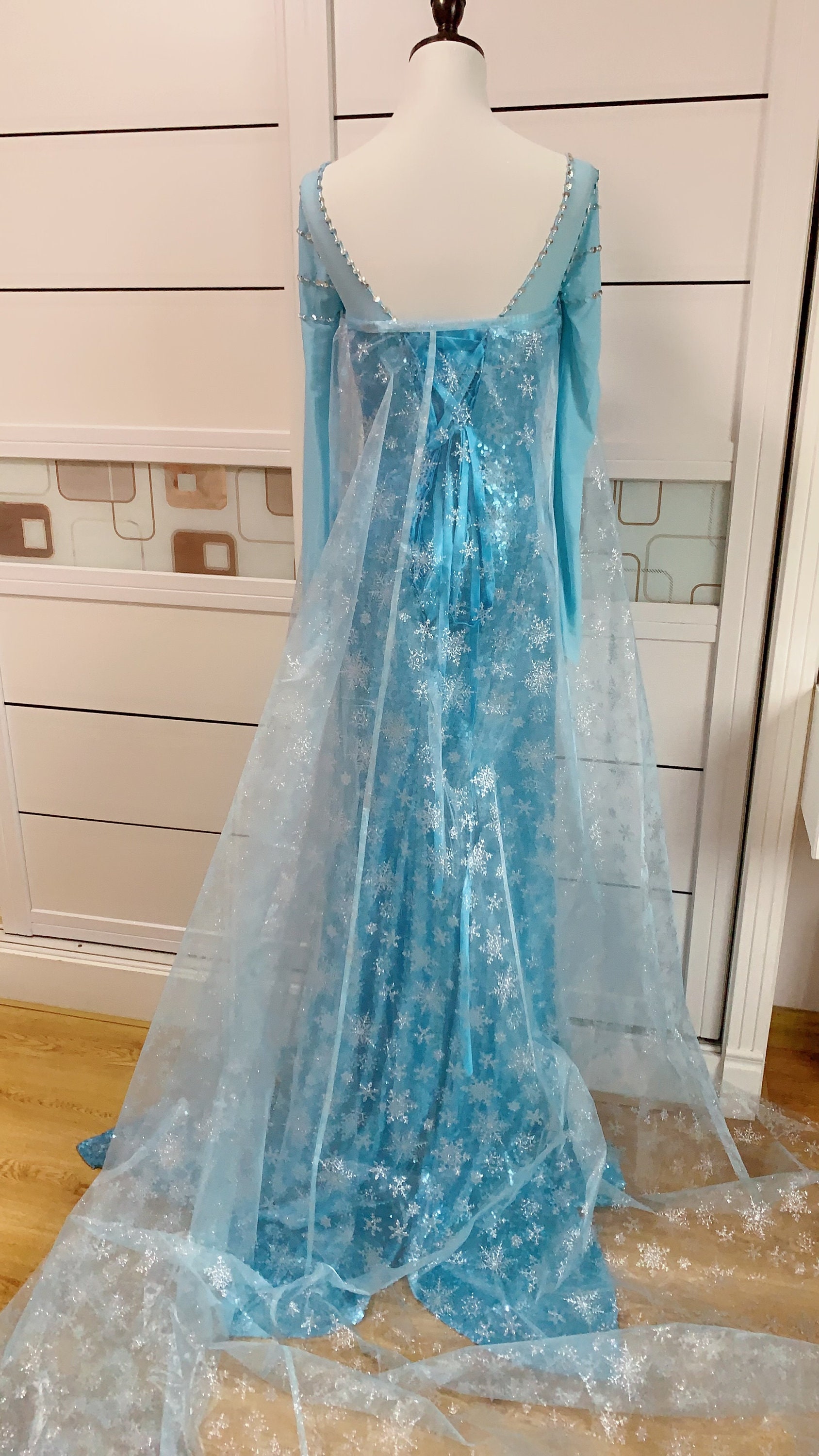 Inspired Classical Elsa Dress Blue Elsa Cosplay Costume - Etsy
