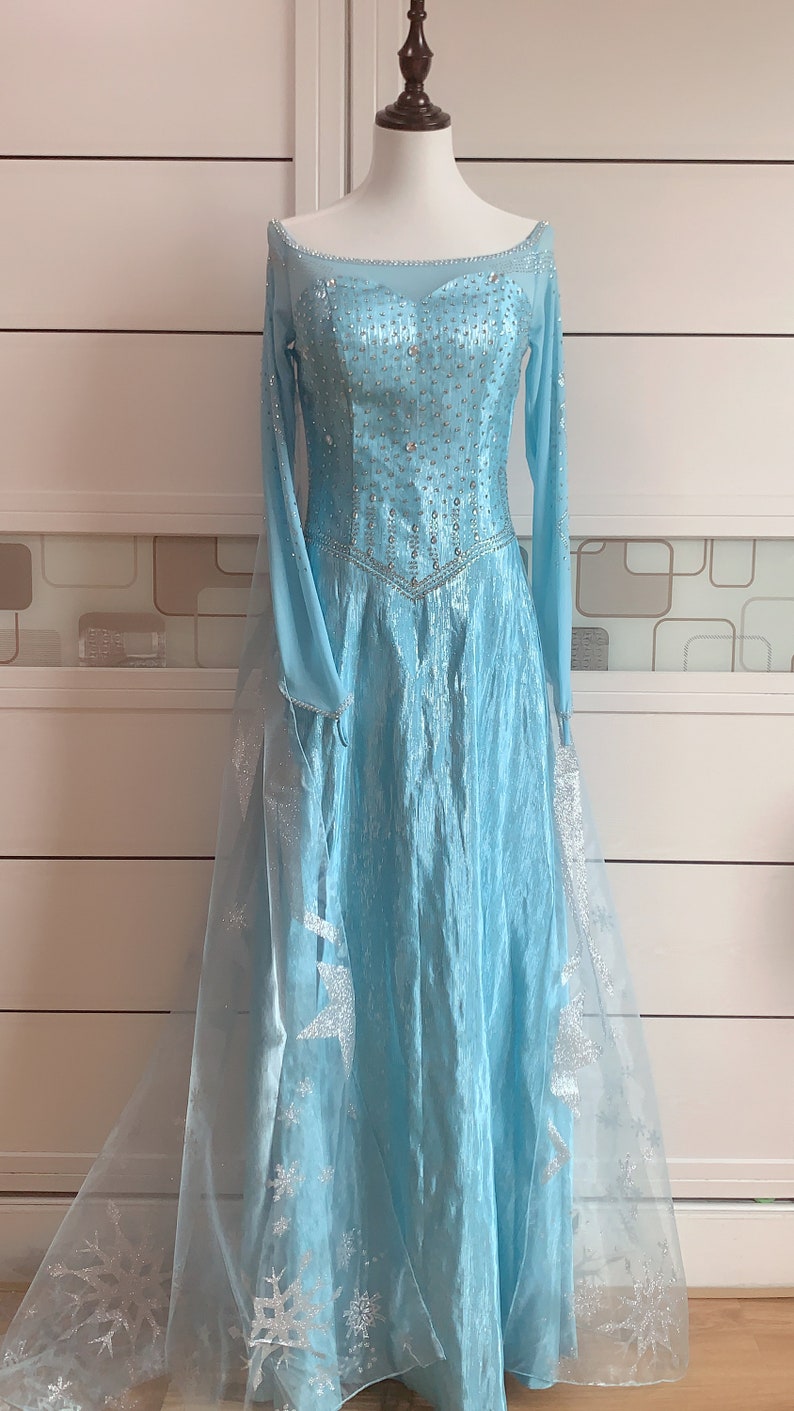 Inspired Elsa Dress Blue Elsa Cosplay Costume - Etsy