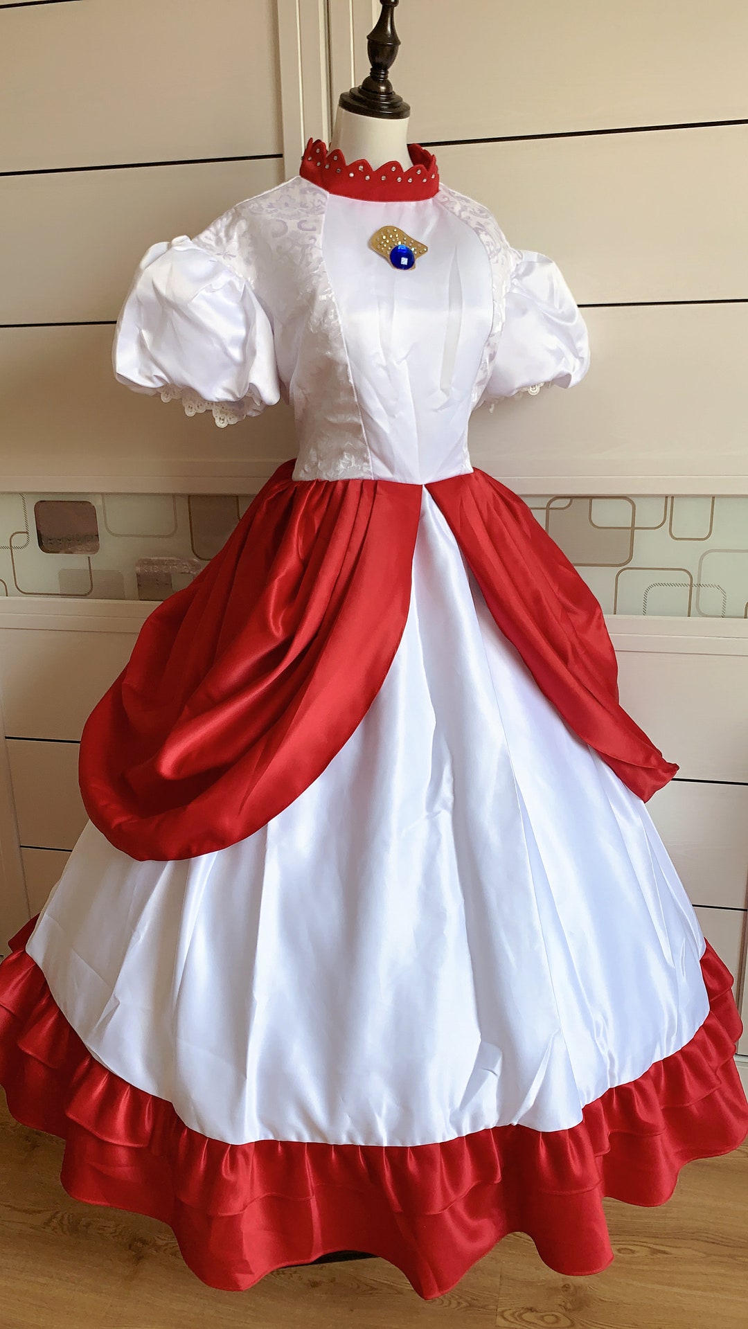 Inspired Princess Peach Fire Dress Fire Peach Cosplay Costume - Etsy