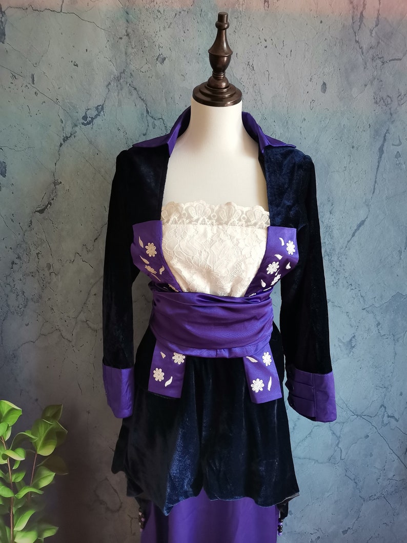 Inspired Titanic Rose Jump Dress Kate Cosplay Costume Blue Velvet ...