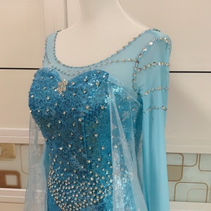 Inspired Classical Elsa Dress Blue Elsa Cosplay Costume - Etsy