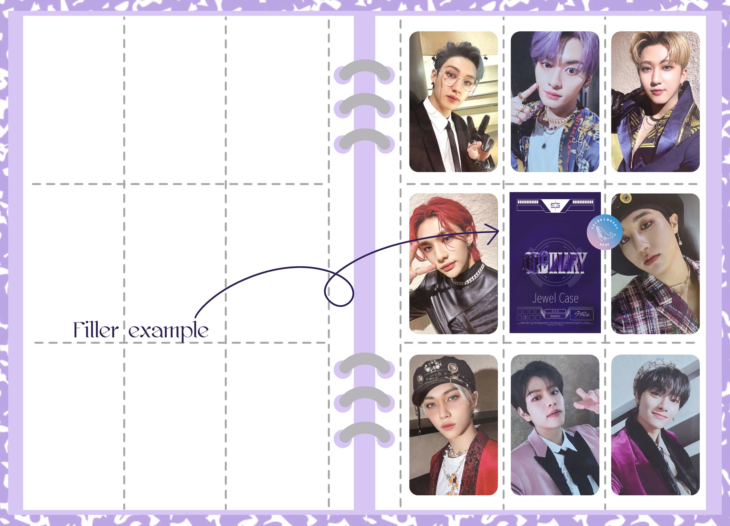 Stray Kids Maxident Album Photocards Kpop Binder Filler Placeholder ...