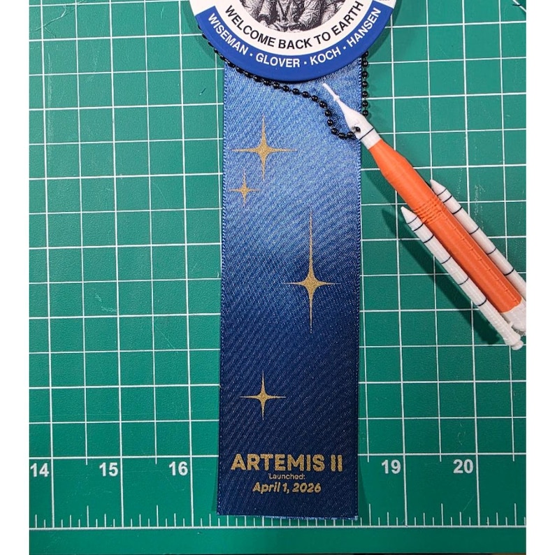 Artemis II Ribbon Pin | Handmade NASA Moon Mission Collectible - Etsy ...