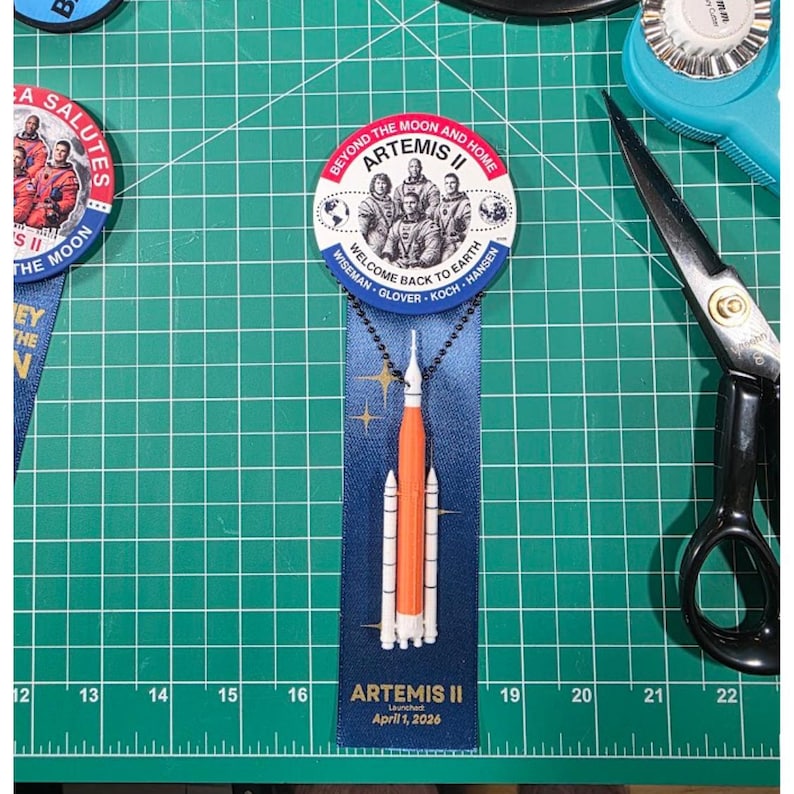 Artemis II Ribbon Pin | Handmade NASA Moon Mission Collectible - Etsy ...