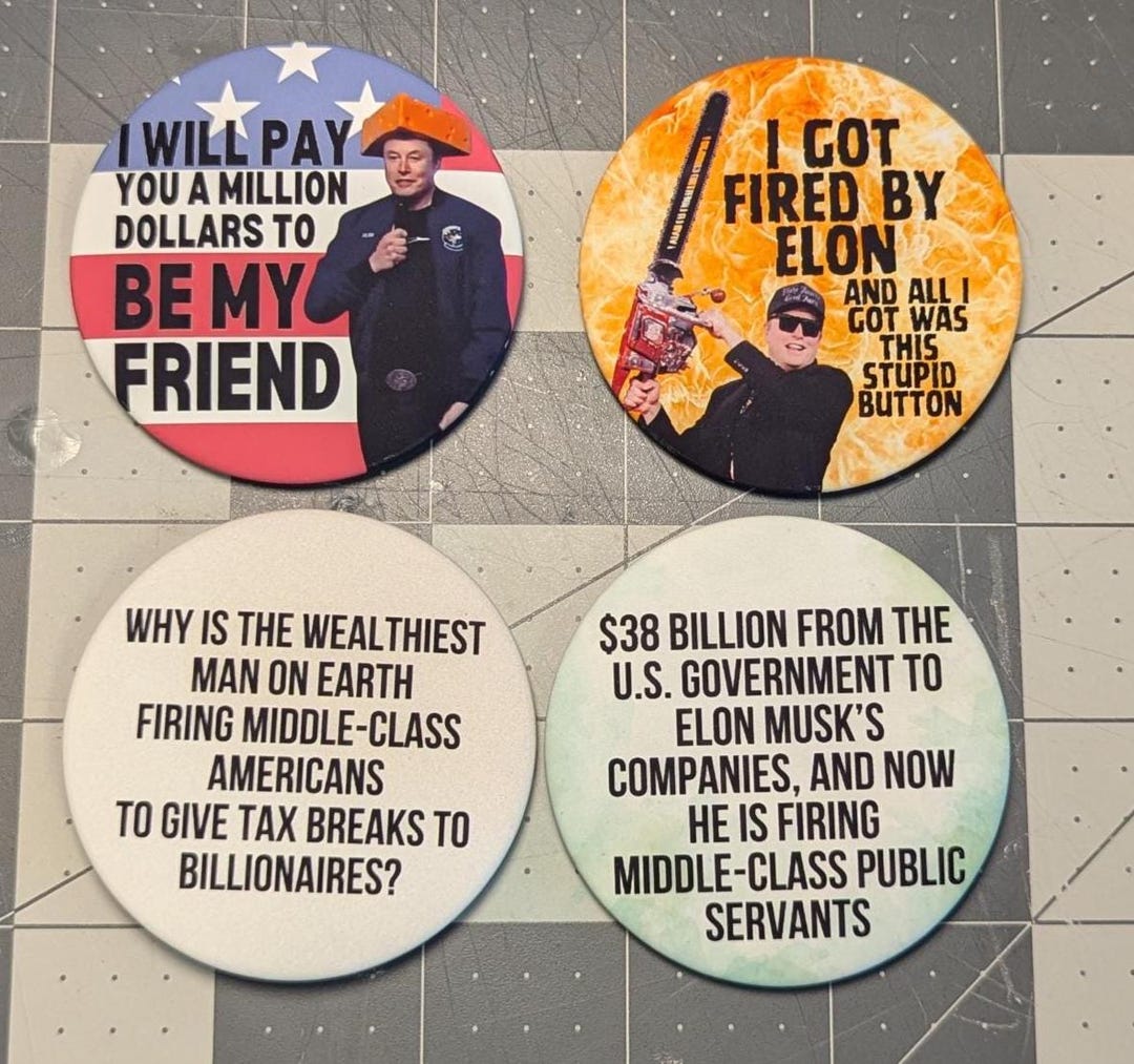 Elon Musk Pin Set Political Buttons 4-piece Badge Pack 10.00 - Etsy