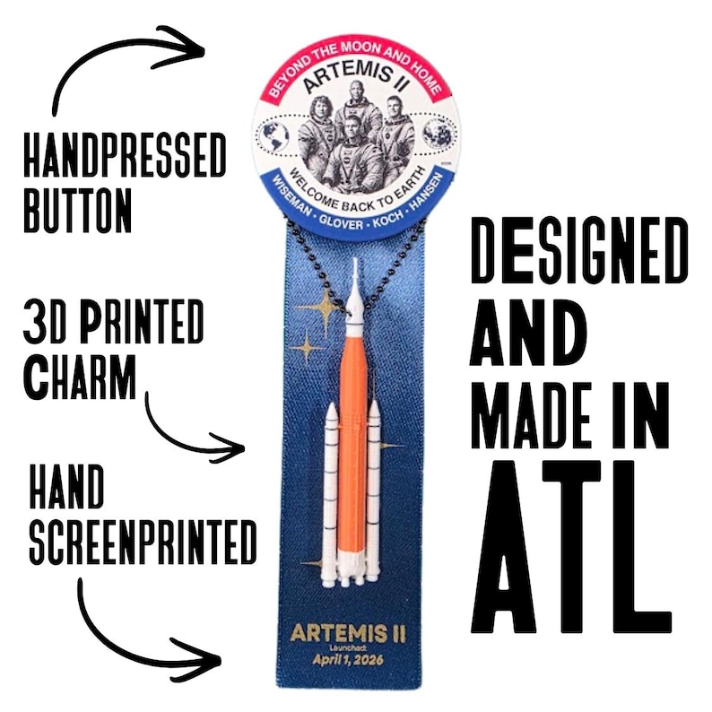 Artemis II Ribbon Pin | Handmade NASA Moon Mission Collectible - Etsy ...