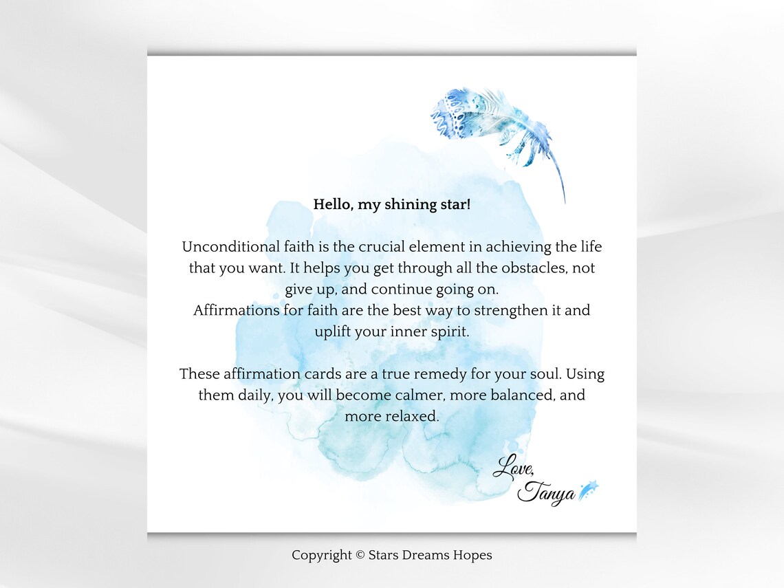 Faith Affirmation Cards Printable, Printable Affirmation Cards, 96 ...
